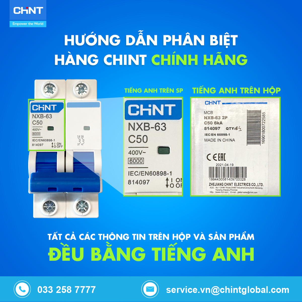 04 Đặc Điểm Nhận Biết Thiết Bị Điện CHINT Chính Hãng